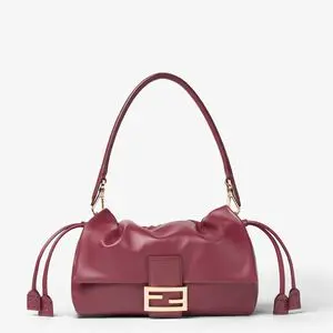 Fendi Baguette® Soft Medium Dark Red Nappa Leather Bag